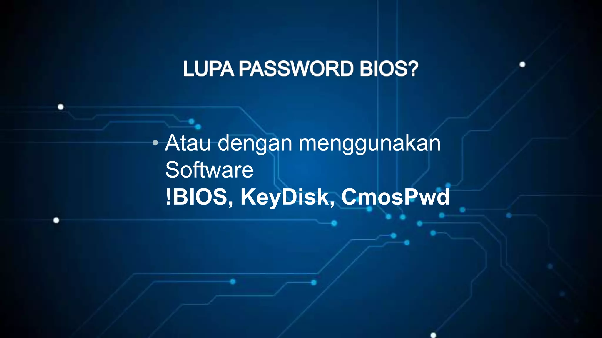 Konfigurasi bios | PPTX