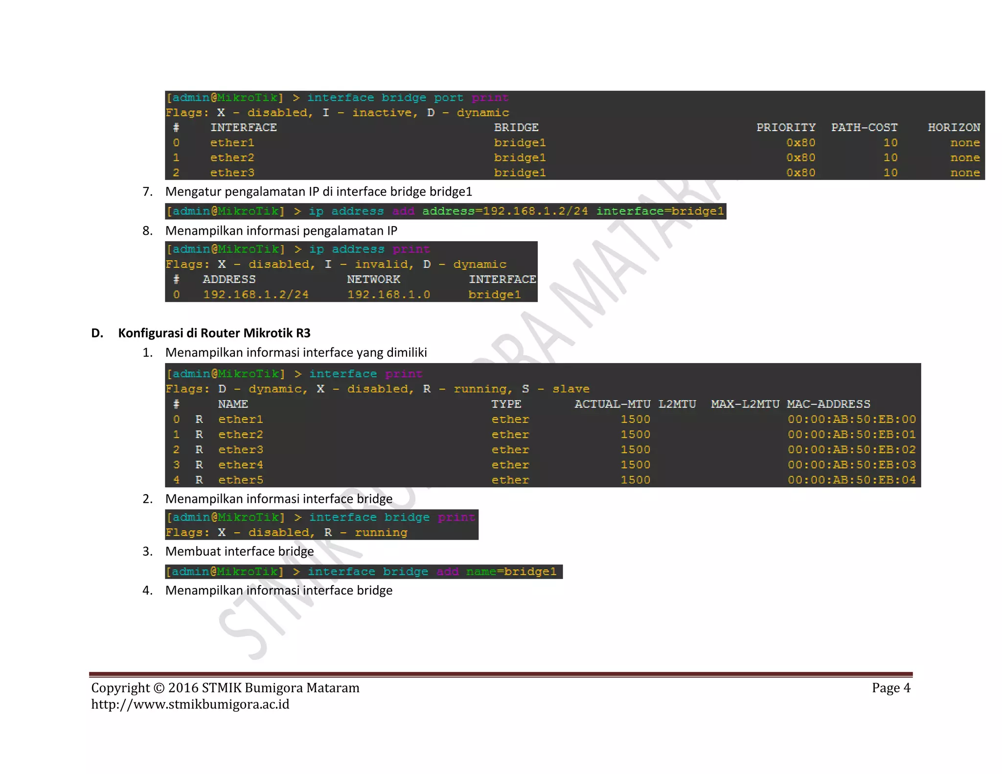 Konfigurasi Bridge Mikrotik Pada GNS3 | PDF