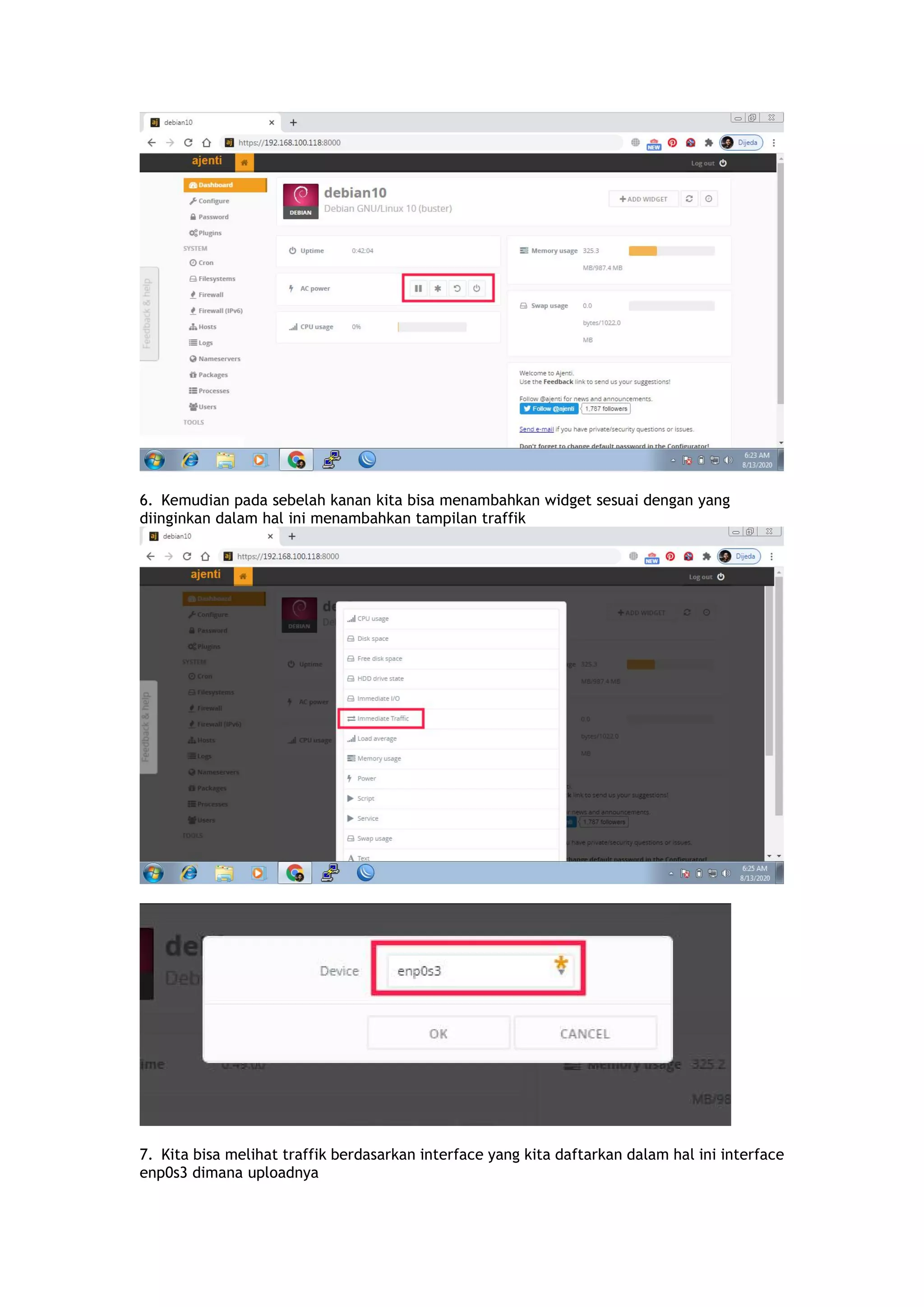 Konfigurasi control panel ajenti | PDF
