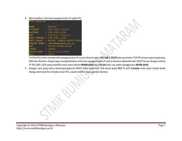 Konfigurasi DHCP Server dan DHCP Relay Agent di Mikrotik Menggunakan GNS3 | PDF