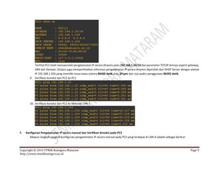 Konfigurasi DHCP Server dan DHCP Relay Agent di Mikrotik Menggunakan GNS3 | PDF