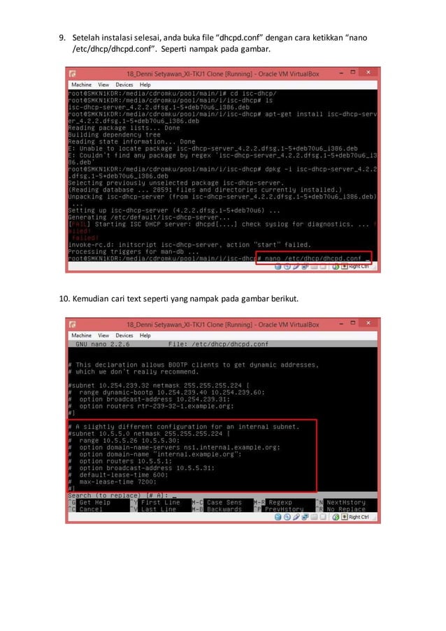 Konfigurasi dhcp server pada debian 7 | PDF