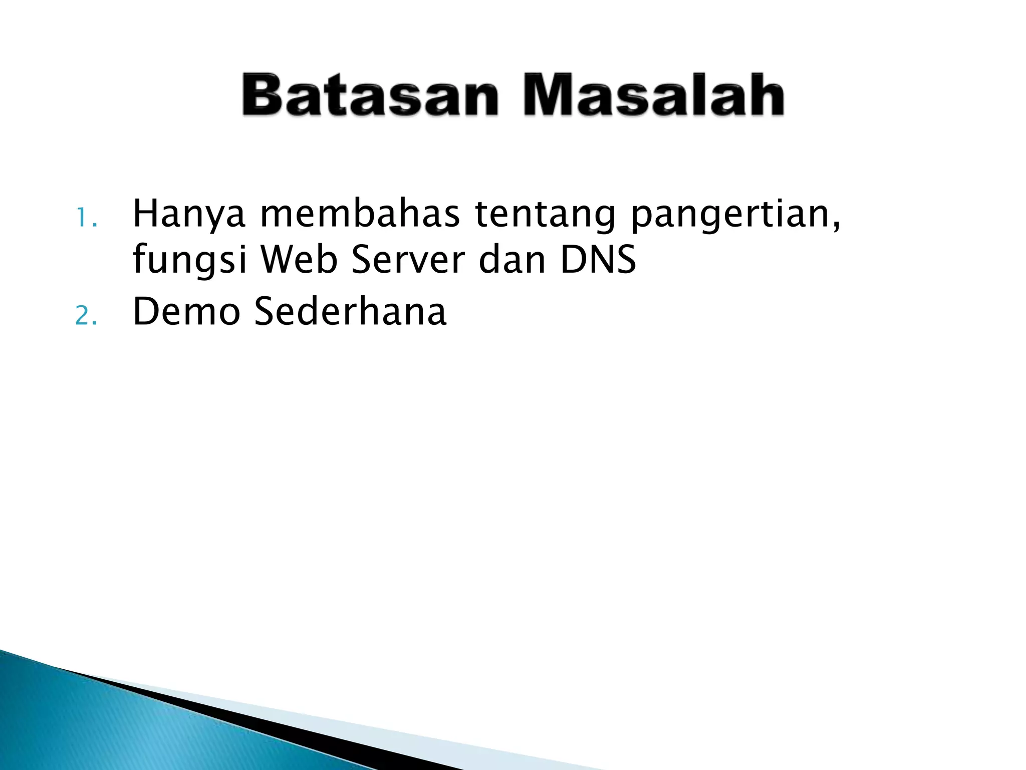 Konfigurasi dns dan web server | PPT