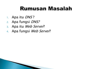 Konfigurasi dns dan web server | PPT