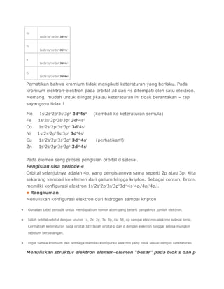 Konfigurasi elektron | DOCX