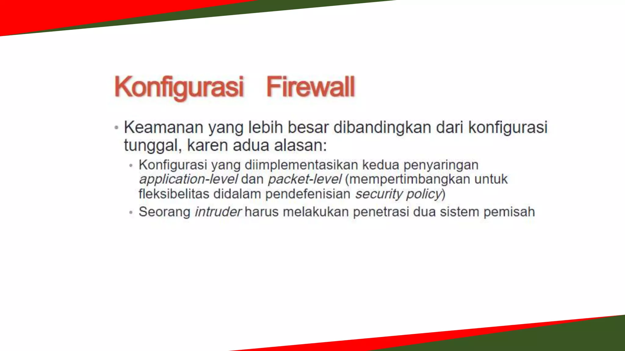 Konfigurasi firewall | PPTX