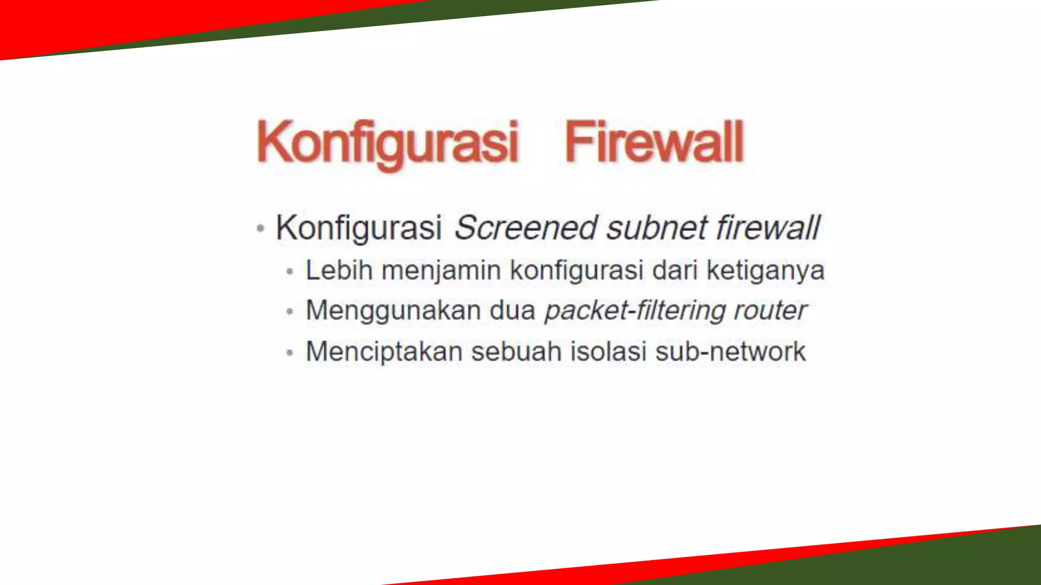 Konfigurasi firewall | PPTX