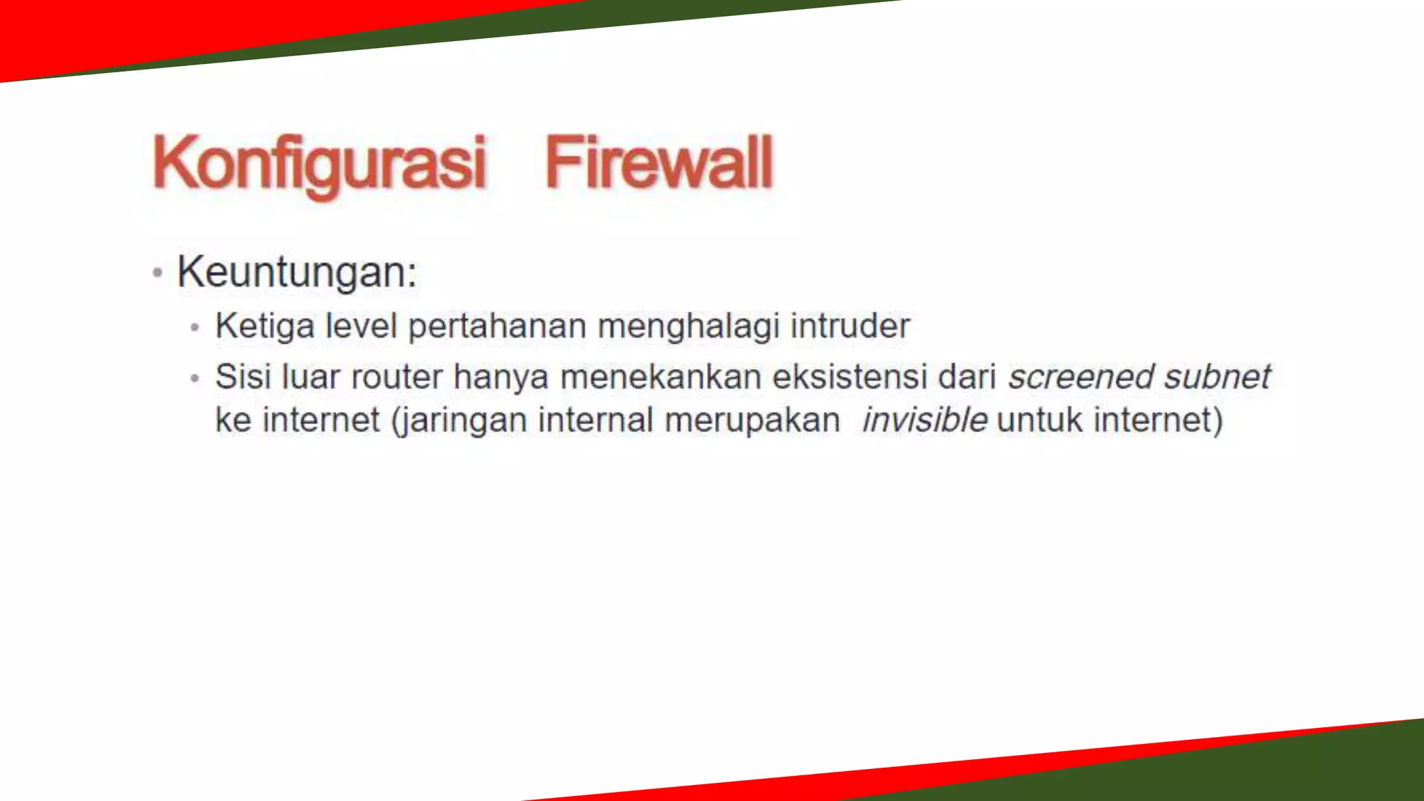 Konfigurasi firewall | PPTX
