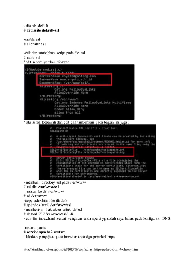 Konfigurasi https pada debian 7 | DOCX