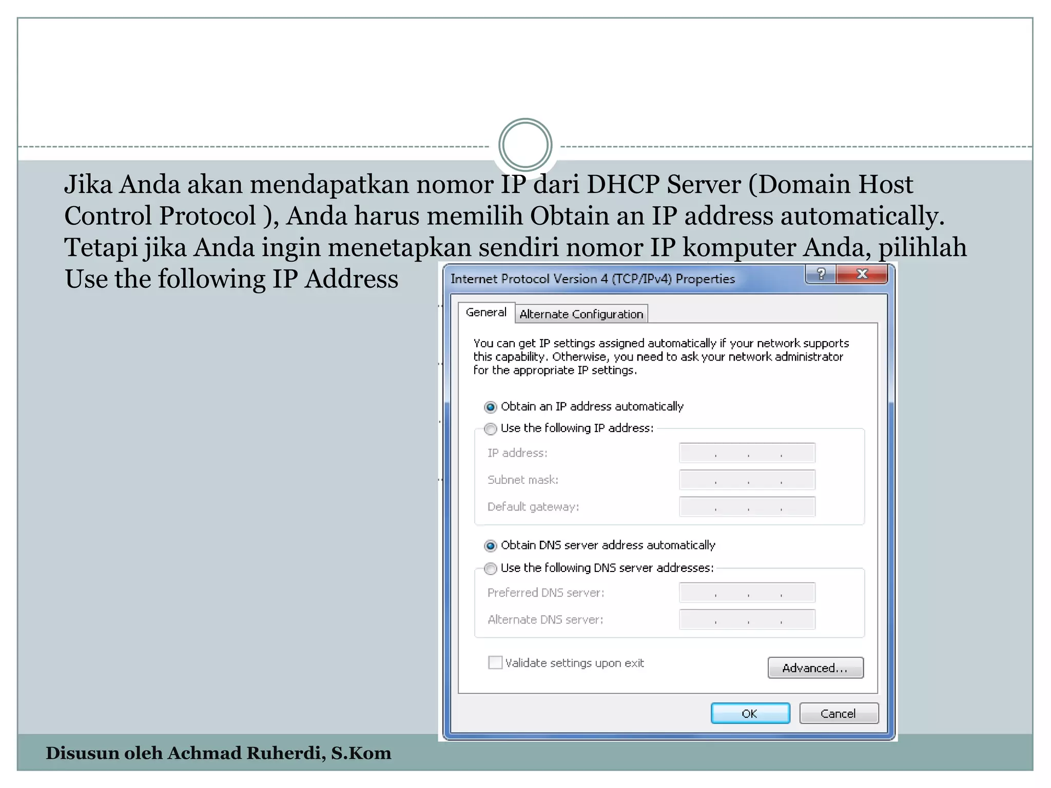 Konfigurasi ip (internet protokol) v4 | PPTX