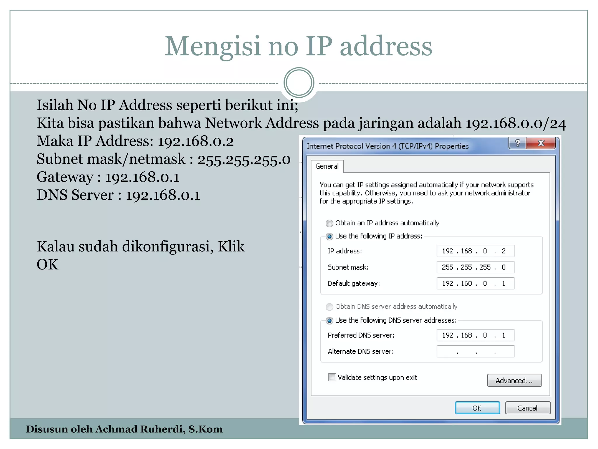 Konfigurasi ip (internet protokol) v4 | PPTX