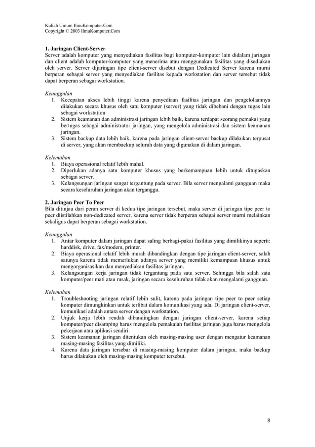 Konfigurasi jaringan lan | PDF