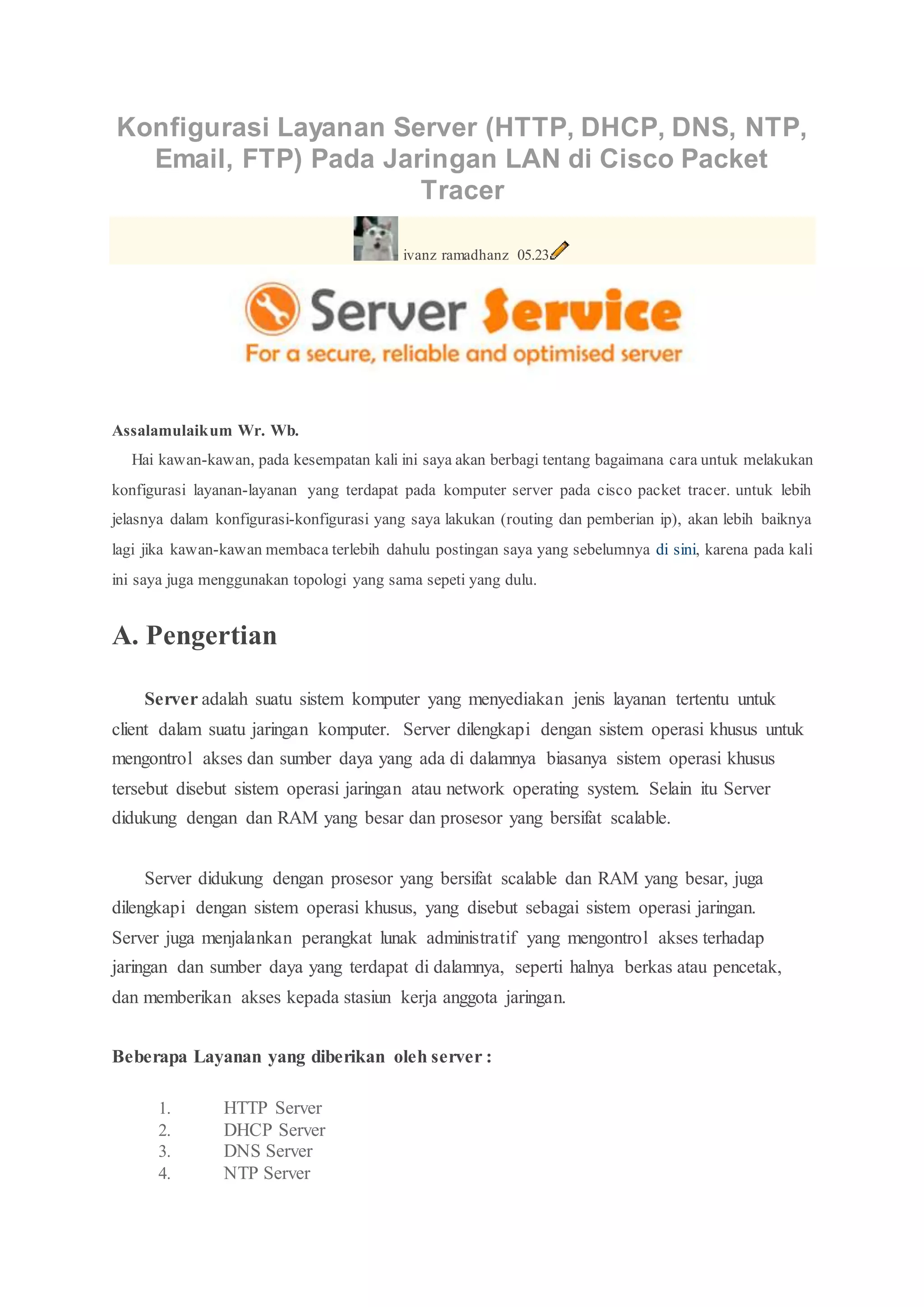 Konfigurasi layanan server | DOCX