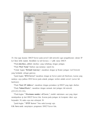 Konfigurasi layanan server | DOCX