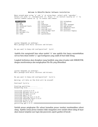 KONFIGURASI MIKROTIK | DOC