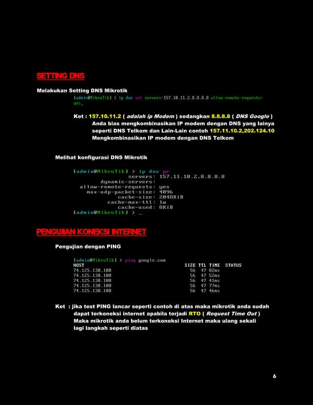 Konfigurasi mikrotik (virtualbox) | PDF