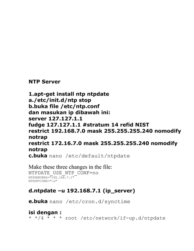 Konfigurasi pc server dan pc route6r pada lks nasional xiii jakarta ...