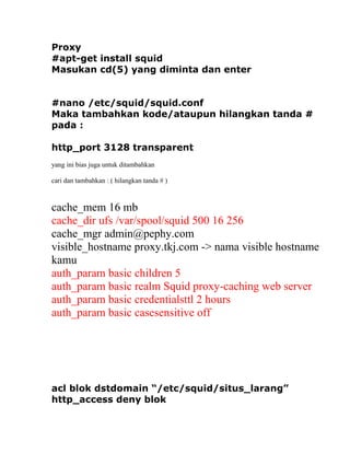 Konfigurasi pc server dan pc route6r pada lks nasional xiii jakarta tahun 2010(bagus)12ok | PDF