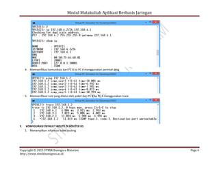 Konfigurasi Routing Statik di MikroTik | PDF