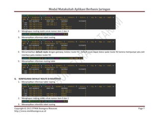 Konfigurasi Routing Statik di MikroTik | PDF