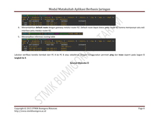 Konfigurasi Routing Statik di MikroTik | PDF
