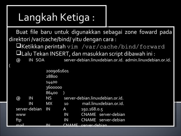 Konfigurasi server debian | PPT