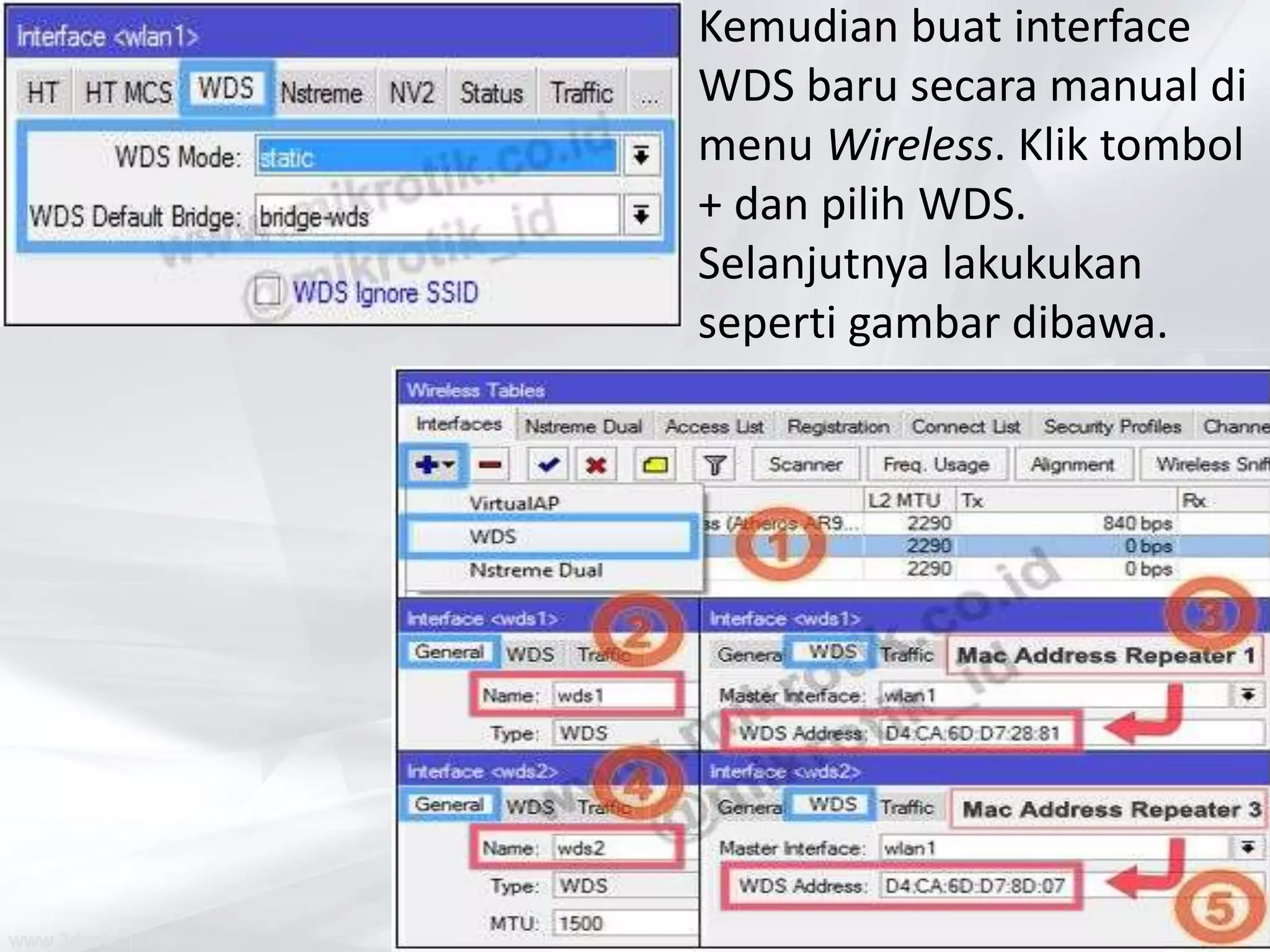 Konfigurasi wds pada mikrotik | PPTX
