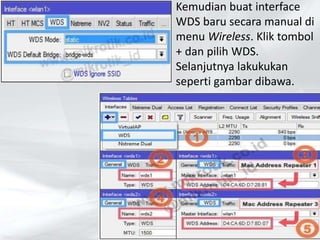 Konfigurasi wds pada mikrotik | PPTX