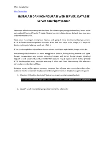 Konfigurasi webserver debian_7.6_wheezy | PDF