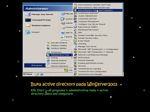 Konfigurasi windows server 2003 | PPT