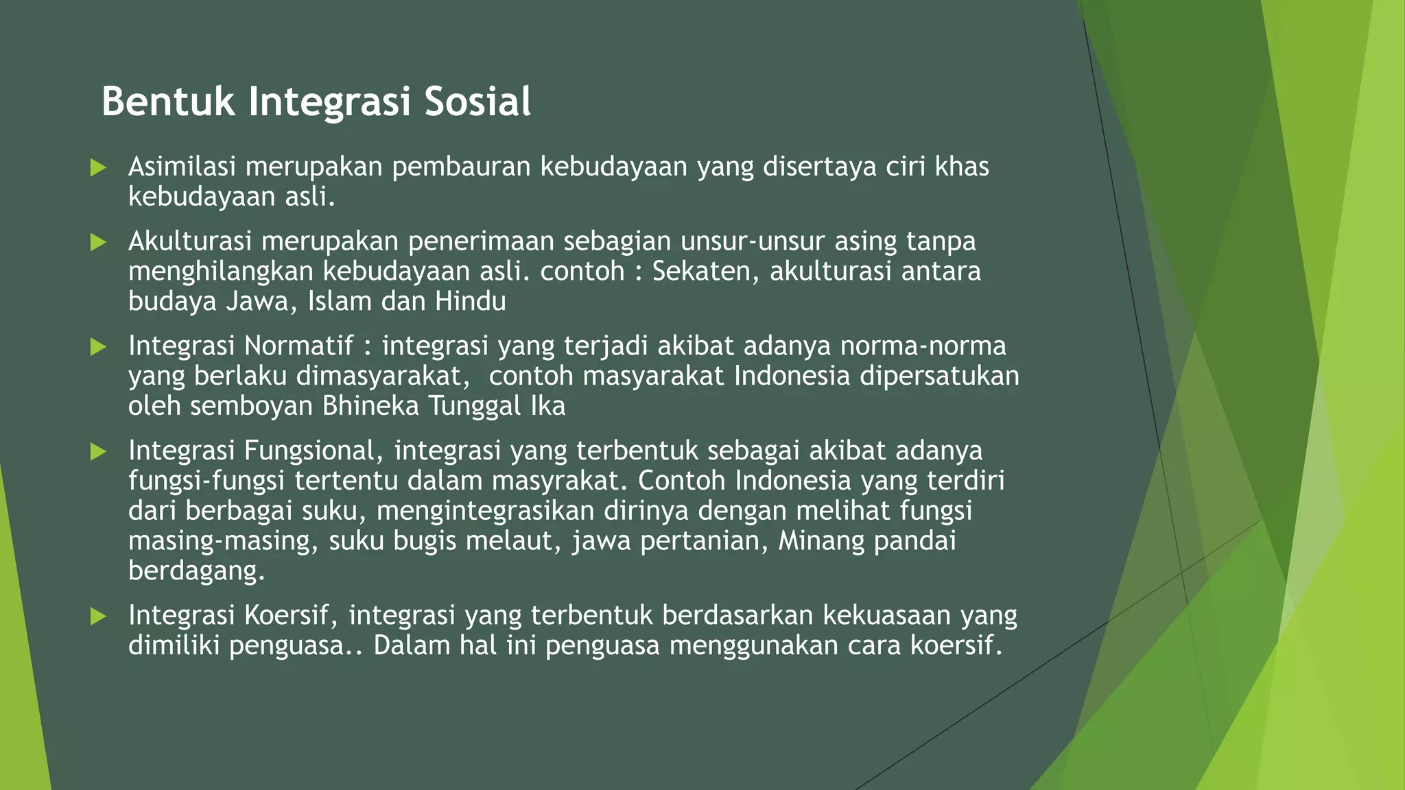 Konflik dan integrasi dalam kehidupan sosial | PPTX