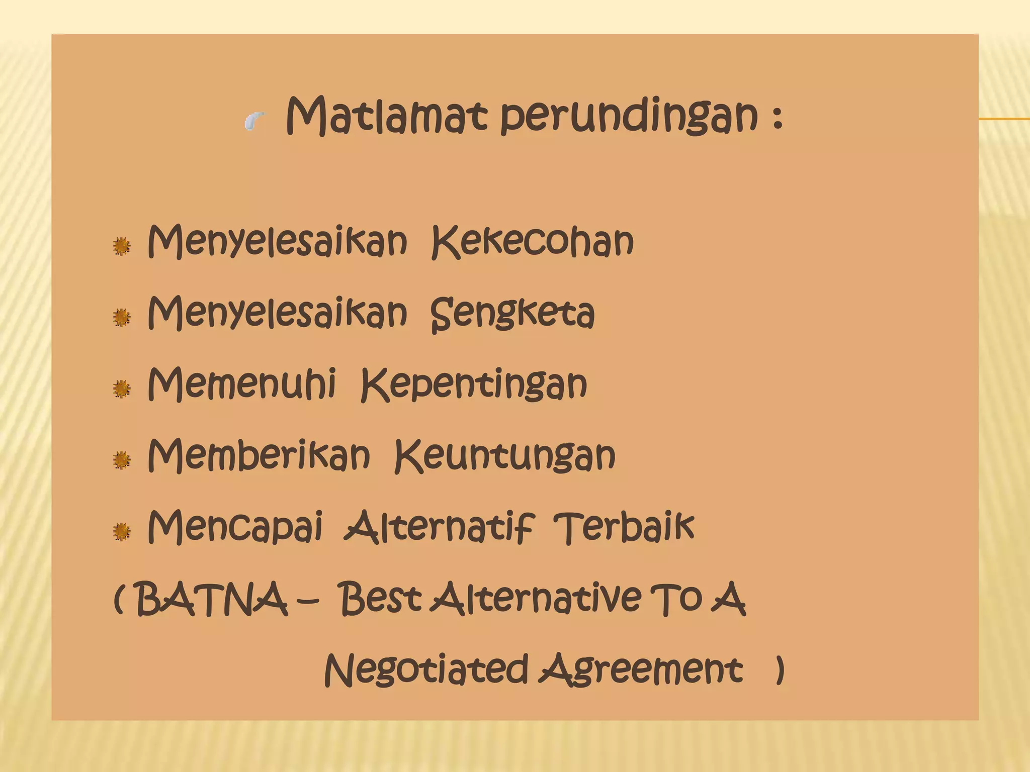 Konflik dan perundingan dalam komunikasi | PPTX