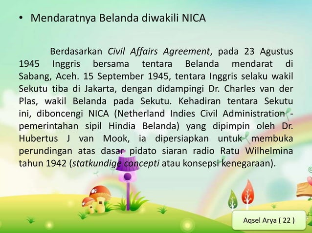 Konflik indonesia, sekutu, dan NICA | PPTX