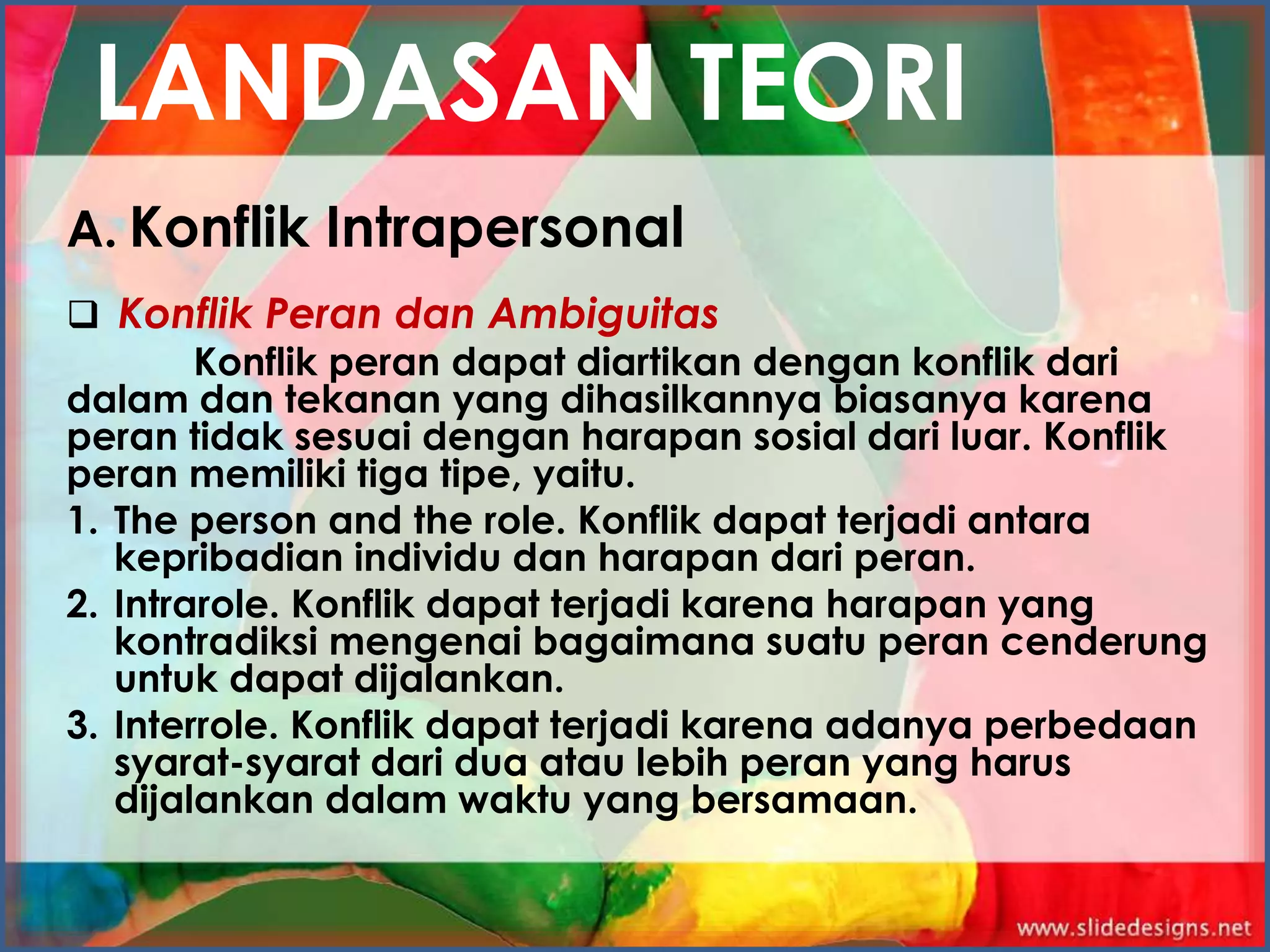 Konflik intrapersonal dan interpersonal | PPTX