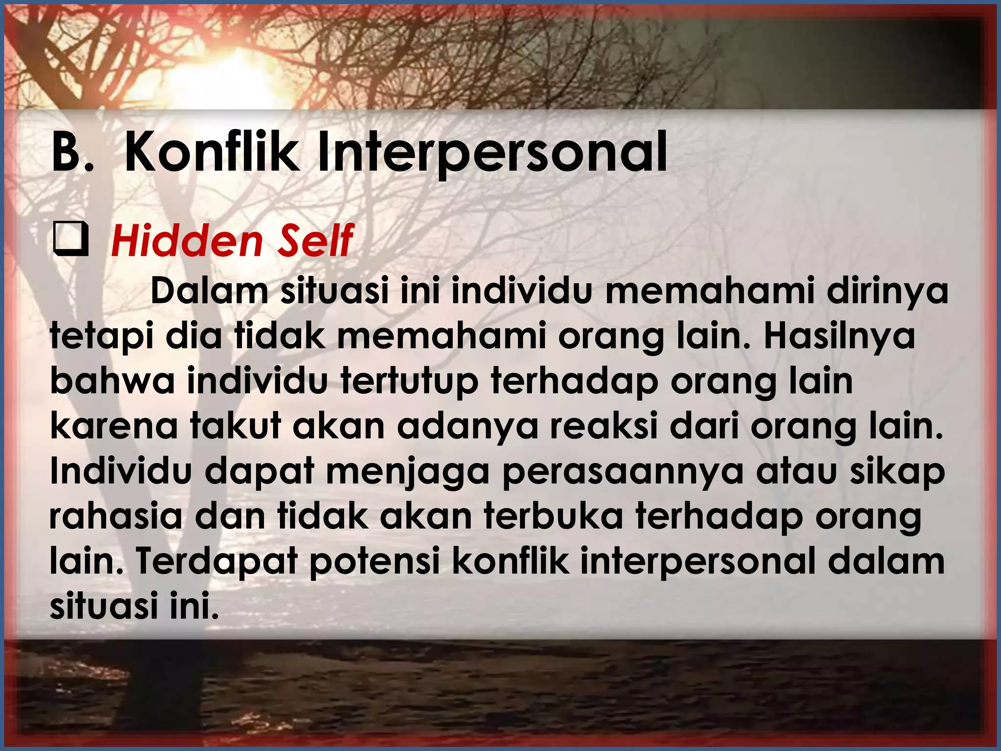 Konflik intrapersonal dan interpersonal | PPTX