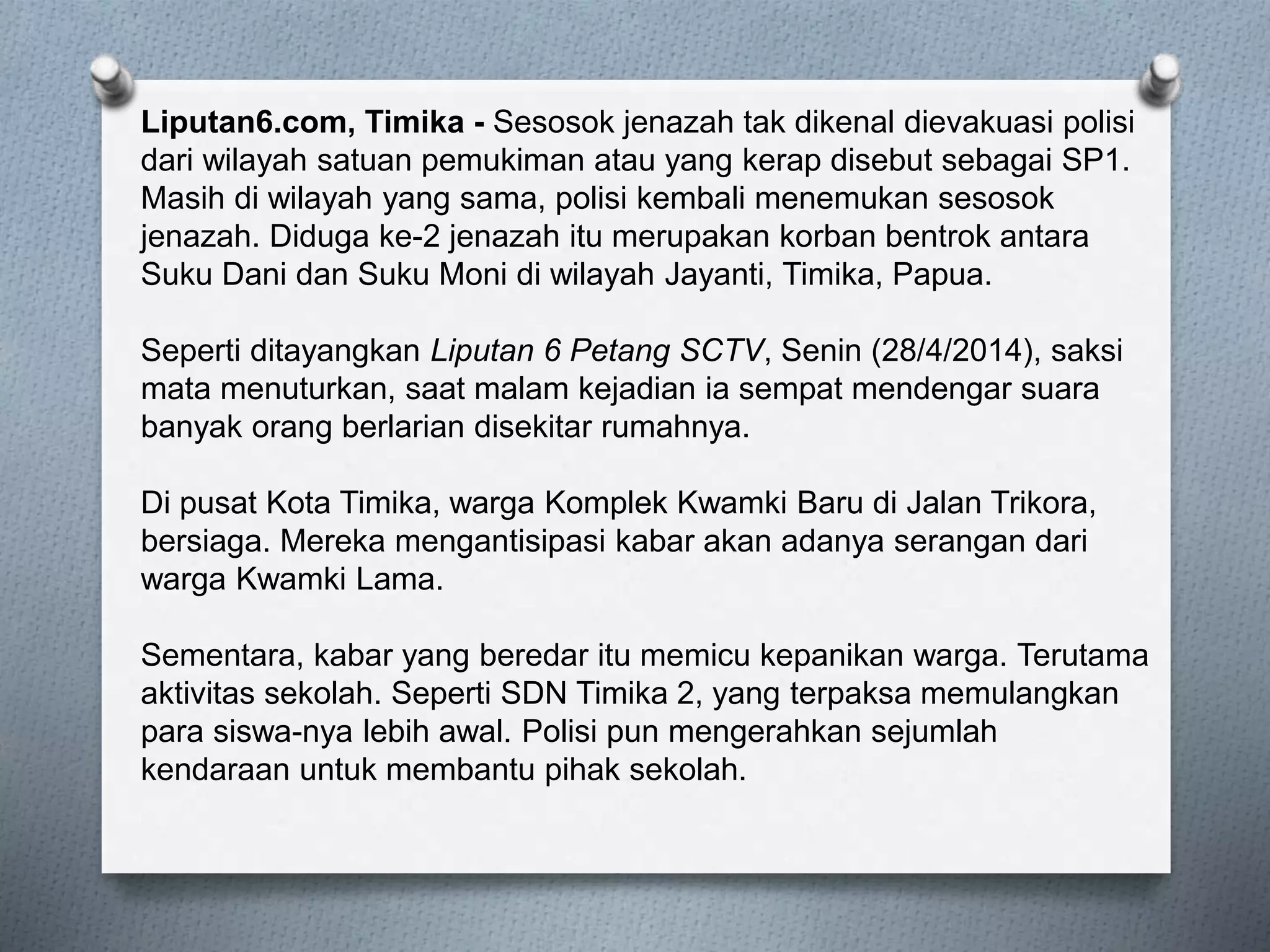 Analisis Contoh Konflik Sosial | PPT