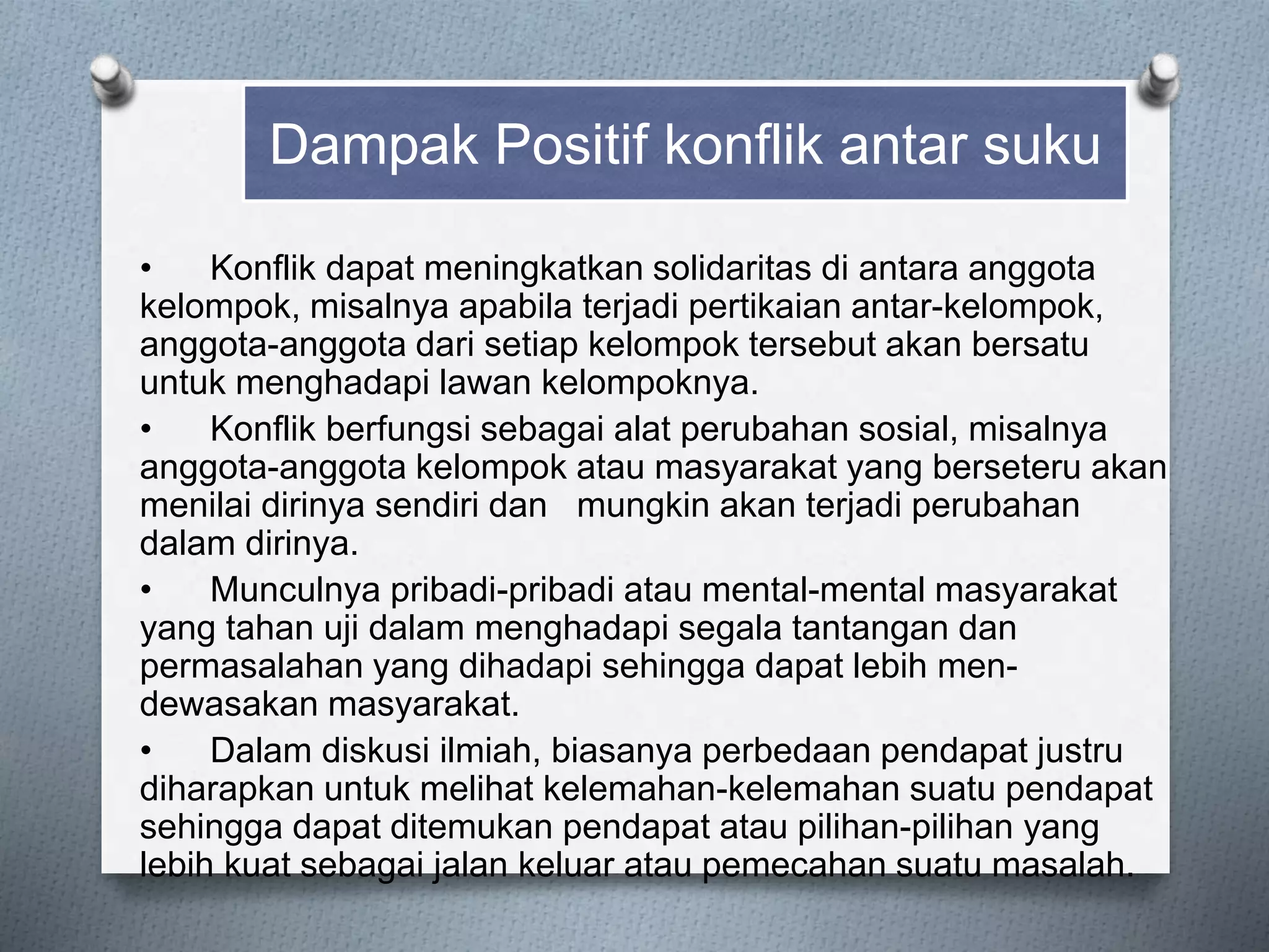 Analisis Contoh Konflik Sosial | PPT