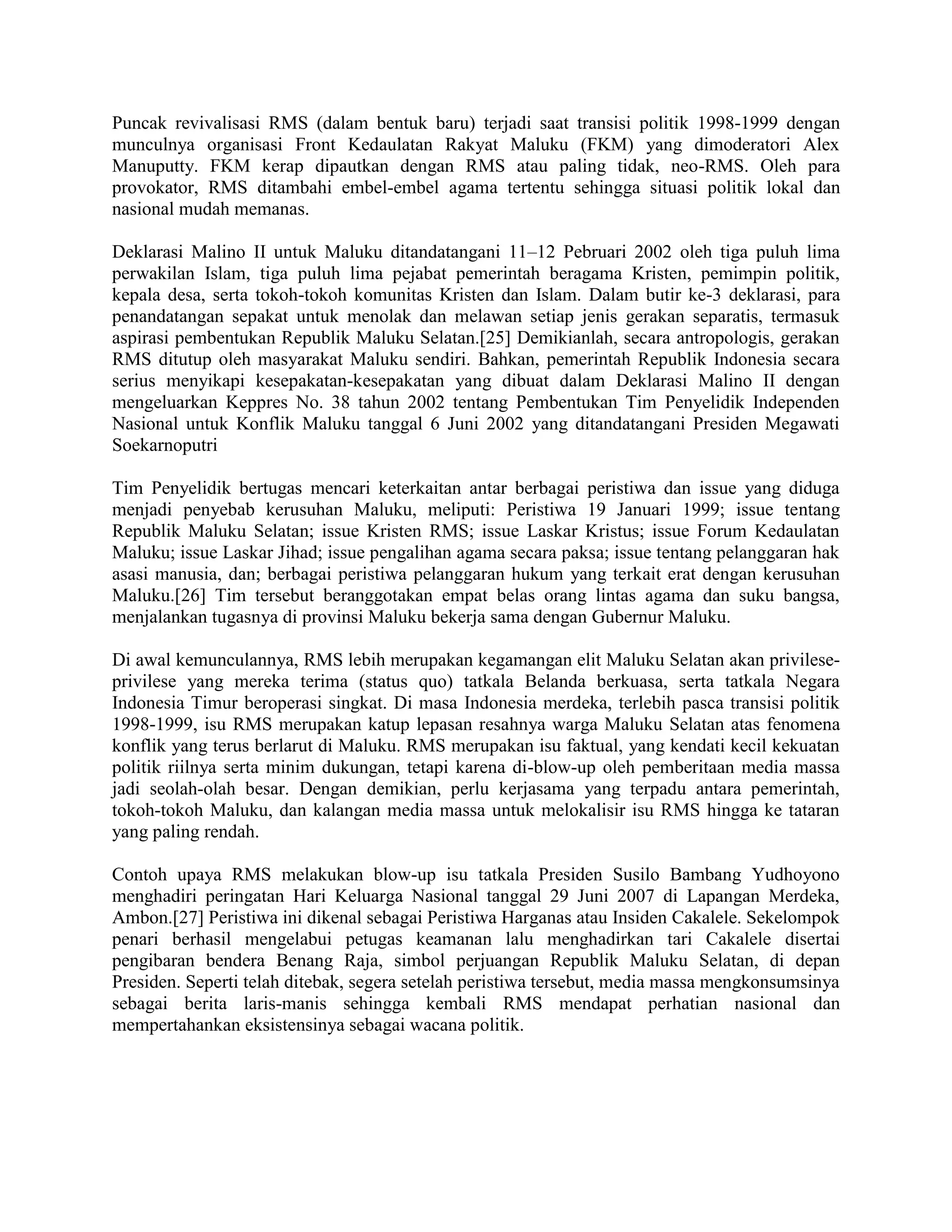 Konflik yang ada di indonesia | DOCX