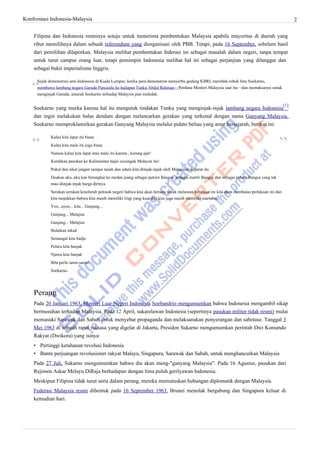 Konfrontasi Dengan Malaysia | PDF