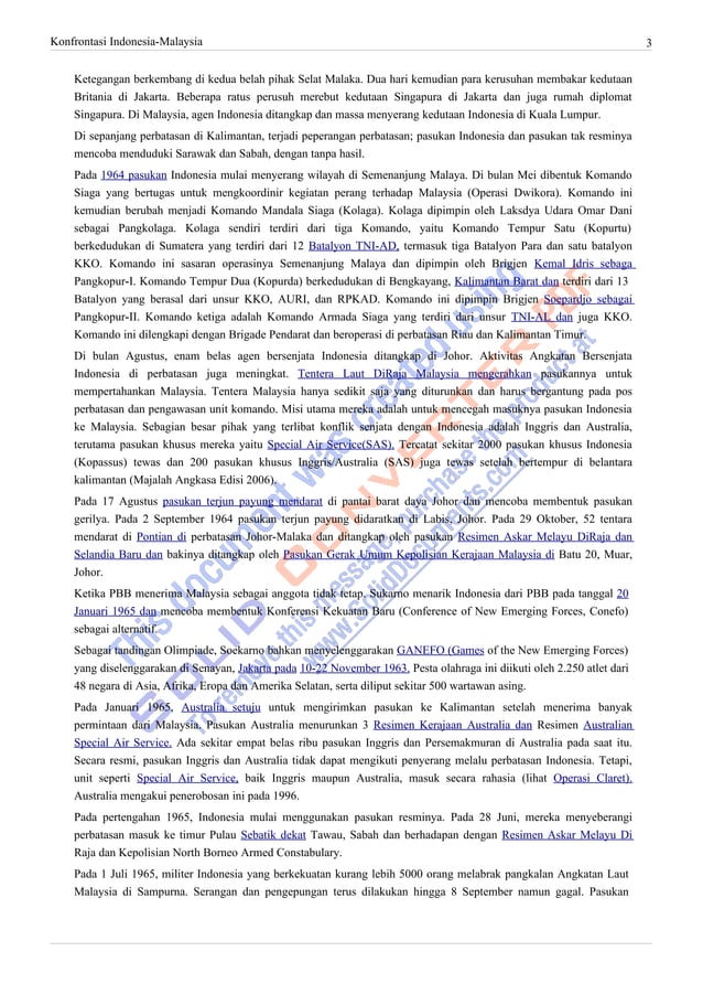 Konfrontasi Dengan Malaysia | PDF