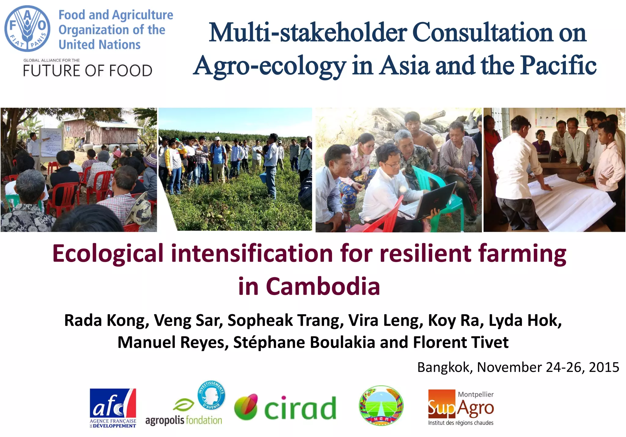 Ecological intensification for resilient farming in Cambodia | PPT
