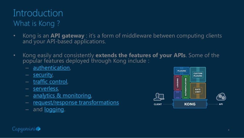 Introduction to Kong API Gateway Introduction to Kong API Gateway