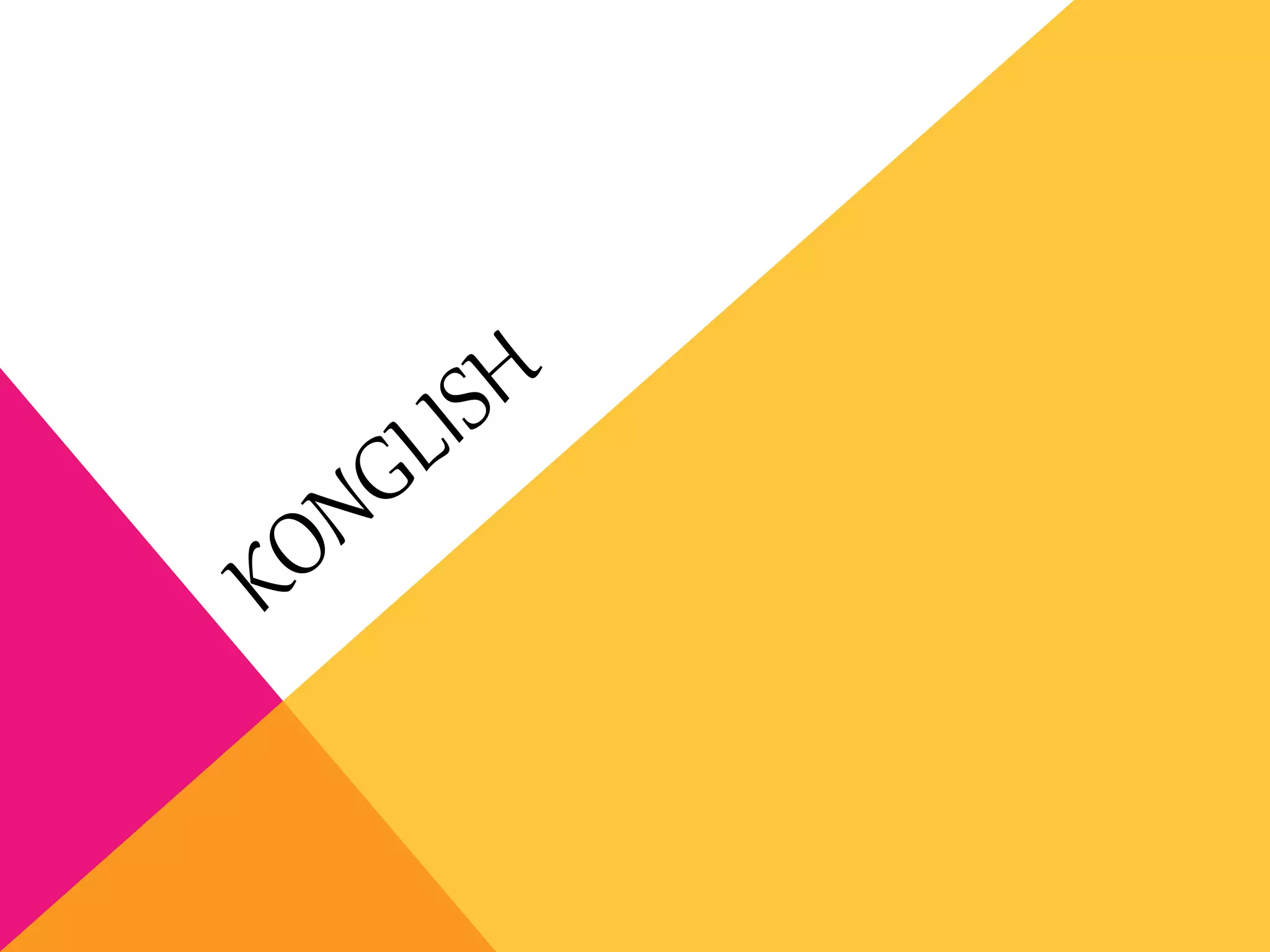 Konglish | PPT