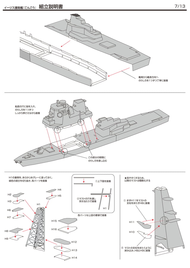 Destroyer paper model manual | PDF