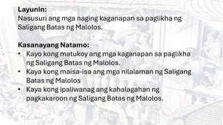 ARALING PANLIPUNAN GRADE 6 KONGRESO NG MALOLOS | PDF