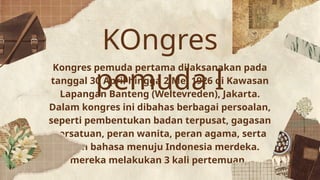 kongres pemuda 1 materi sejarah indonesia | PPTX