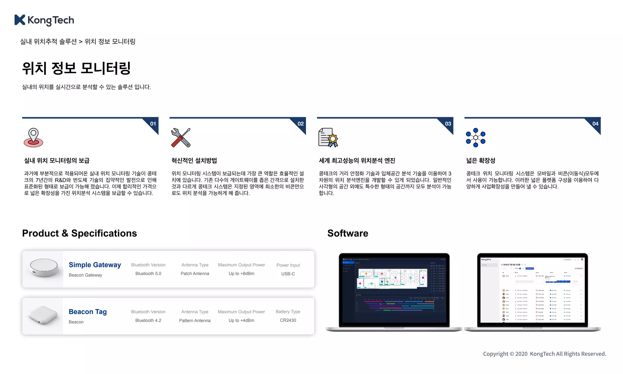Kongtech beacon based rtls, real time location system solution(콩테크 실시간 ...