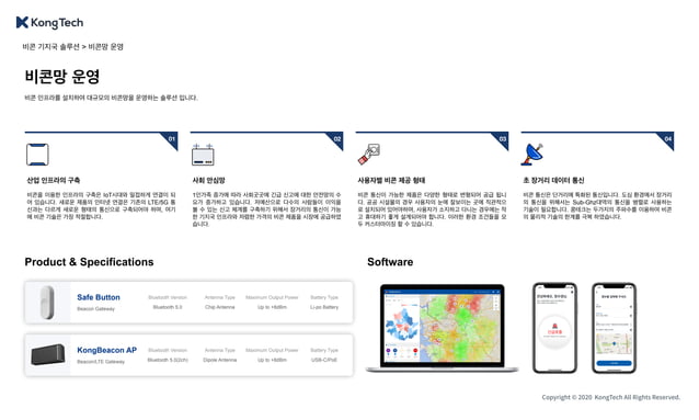 Kongtech beacon based rtls, real time location system solution(콩테크 실시간 위치추적 시스템 솔루션) | PPT
