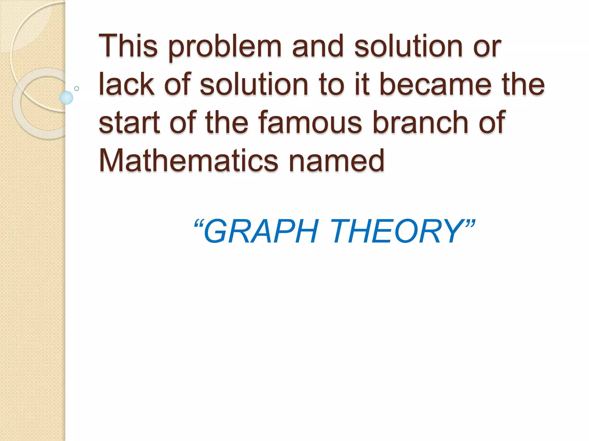 Konigsberg bridge problem (3) | PPTX