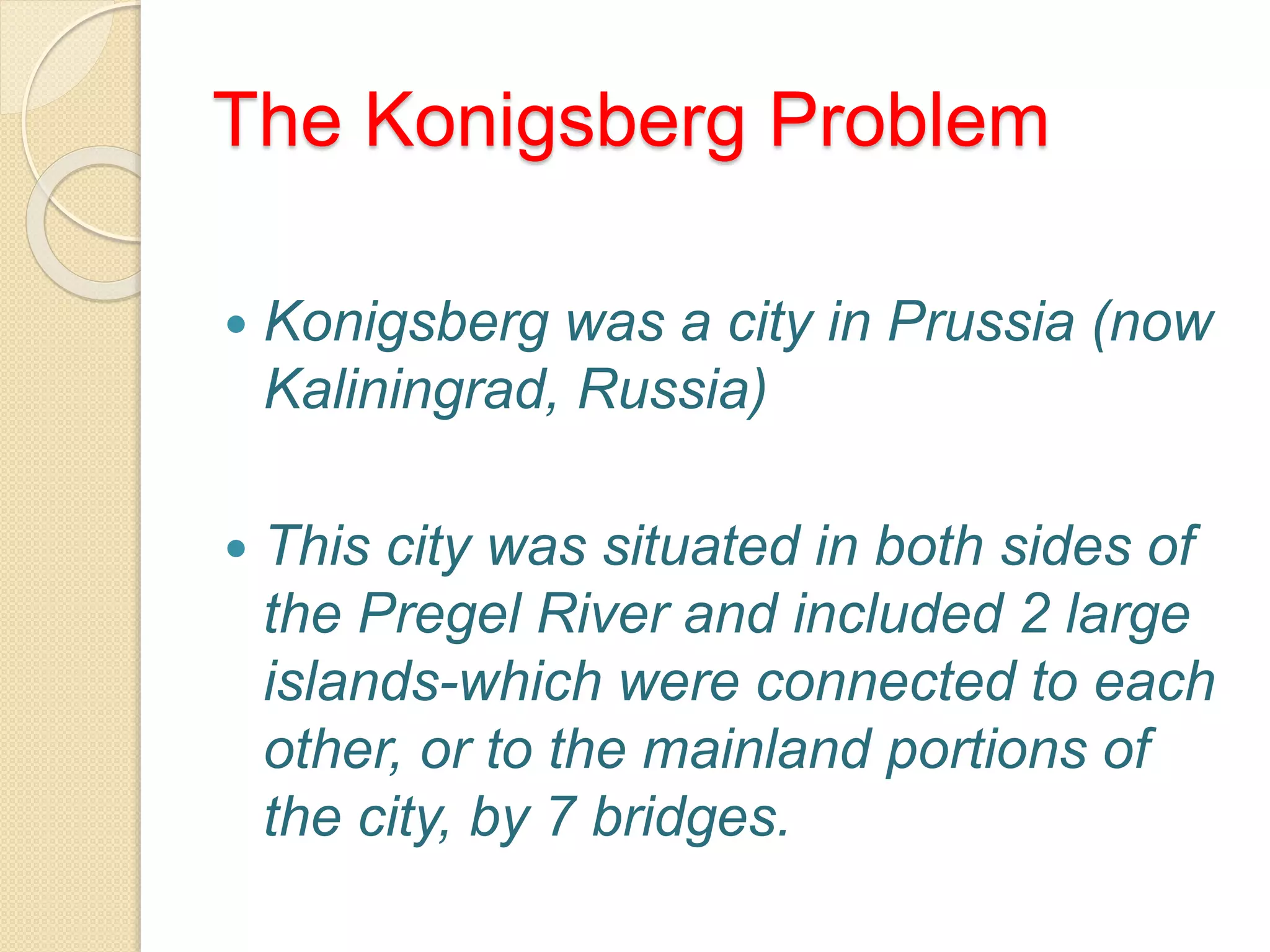 Konigsberg bridge problem (3) | PPTX